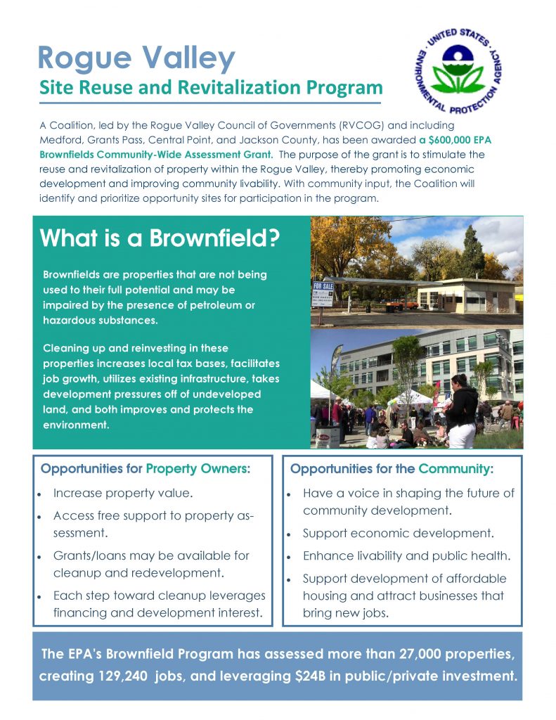 Brownfield Community Wide Assessment - Rogue Valley Council of Governments